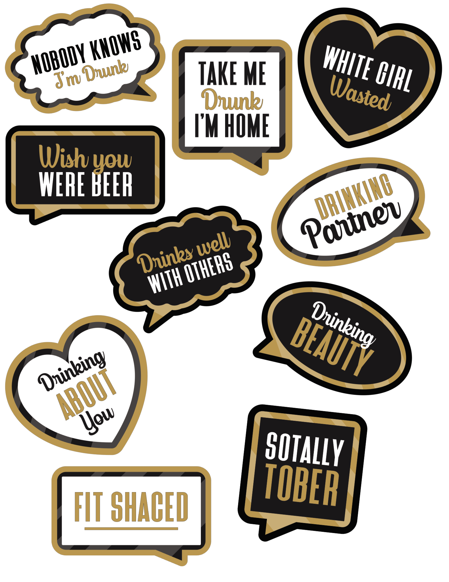 Adult Drinking – Props To You - Photo Booth Props