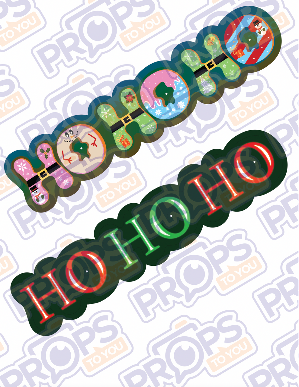 BIG Props: Christmas - Cute! HoHoHo Sign Photo Booth Prop – Props To ...